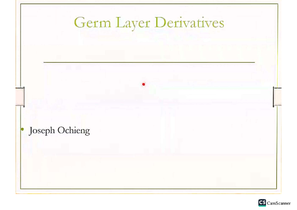 Germ Layer Derivatives: Ectoderm, Mesoderm & Endoderm Overview CS - Studocu