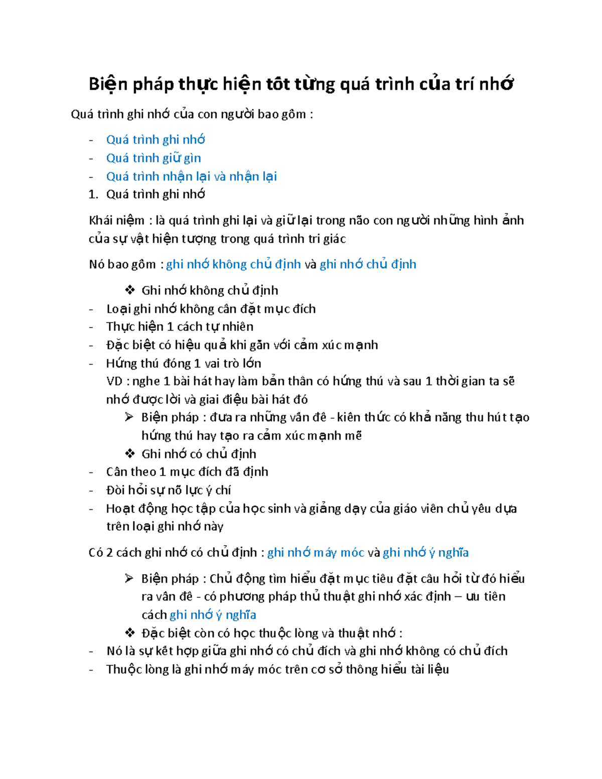 Biện-pháp-thực-hiện-tốt-từng-quá-trình-của-trí-nhớ - Bi ện pháp th ực hi ện tốốt t ừng quá trình ...