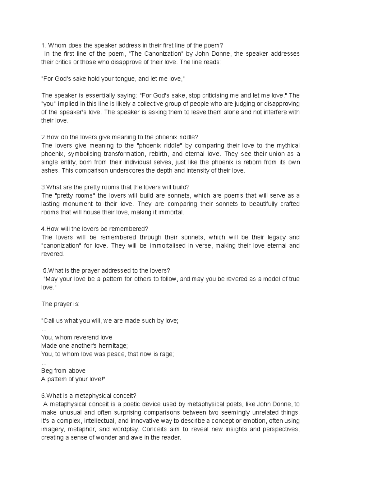 Canonization Analysis: Exploring Love's Transcendence in Donne's Poem ...