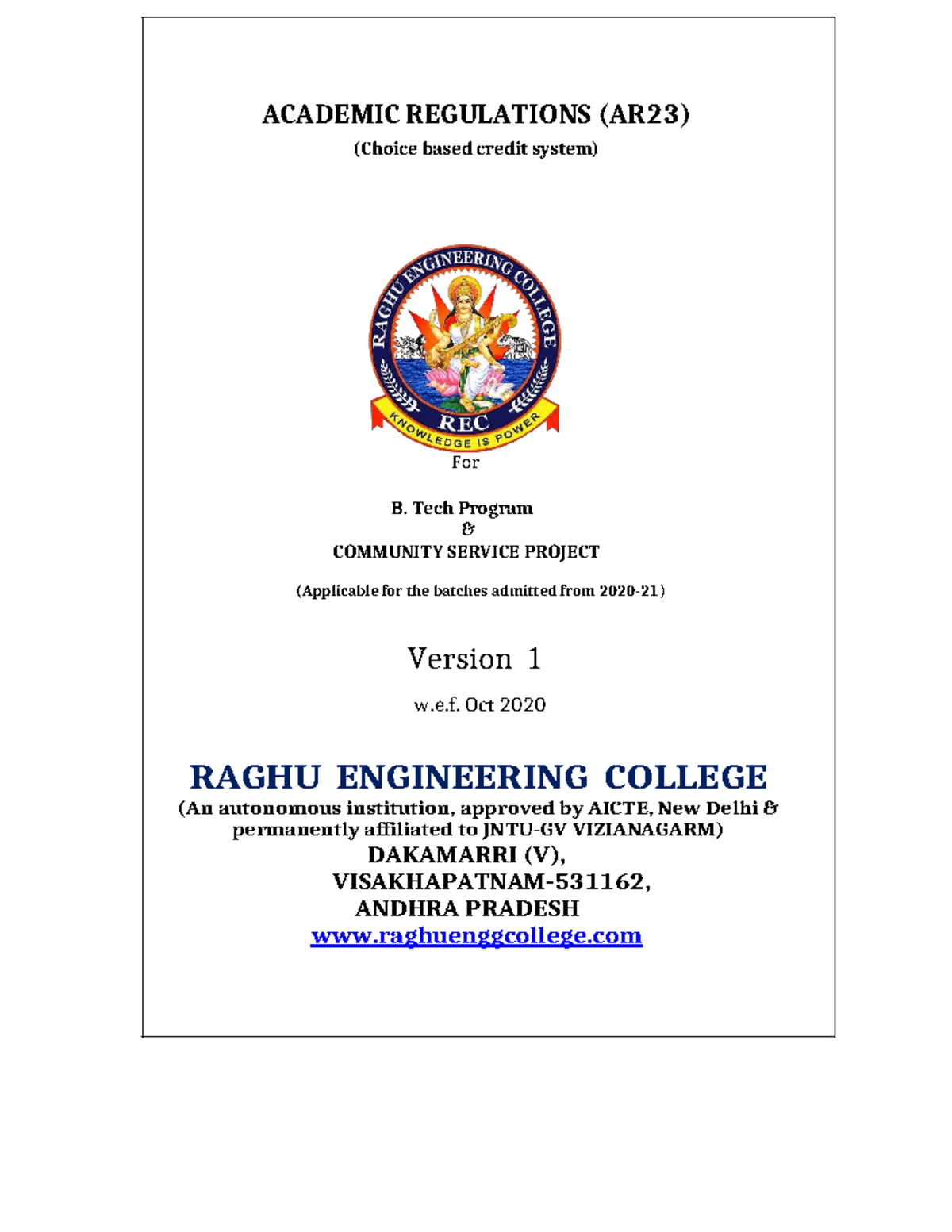 Community Service Project Guidelines (AR23) for B. Tech Students - Studocu