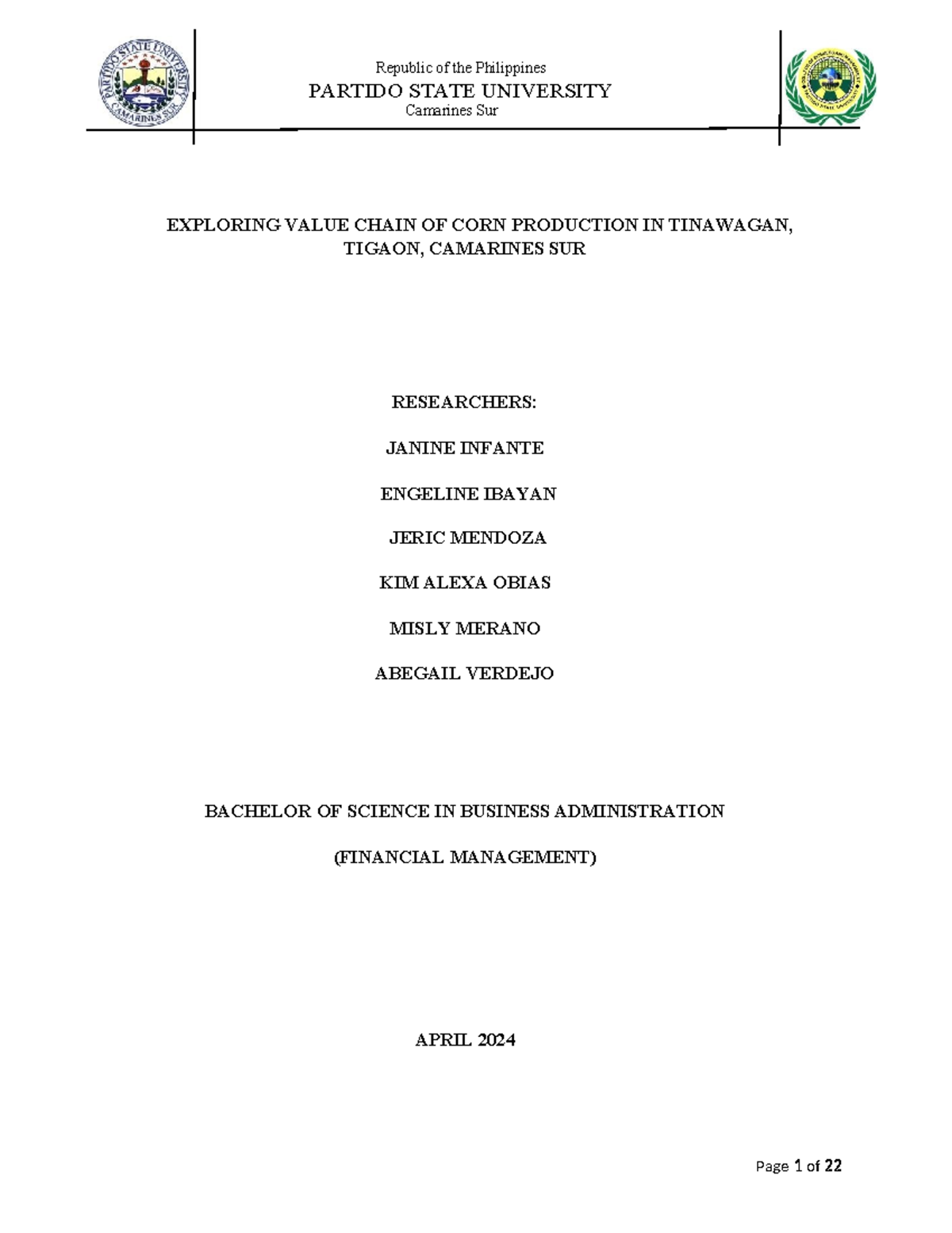 3B- Manuscript Final - more - PARTIDO STATE UNIVERSITY Camarines Sur ...