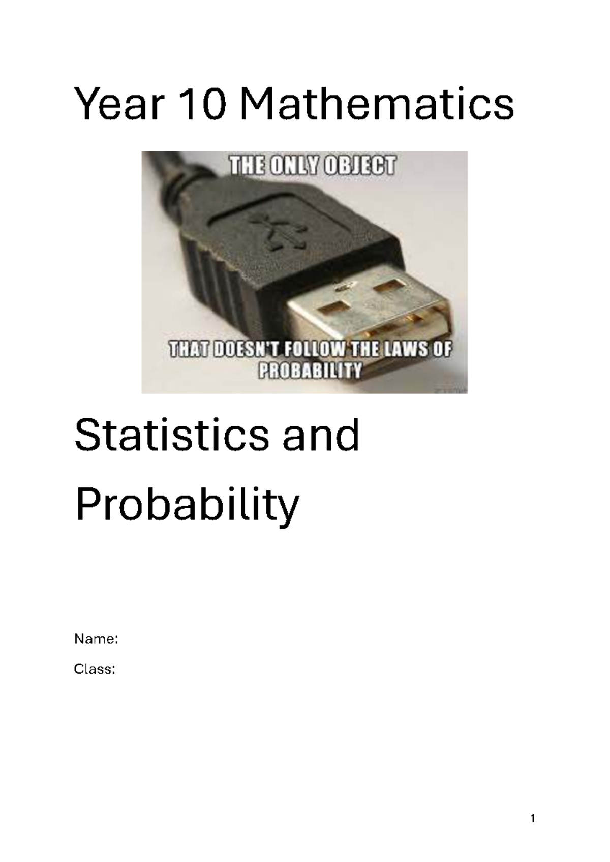 Year 10 Maths Statistics & Probability Lesson Notes - Studocu