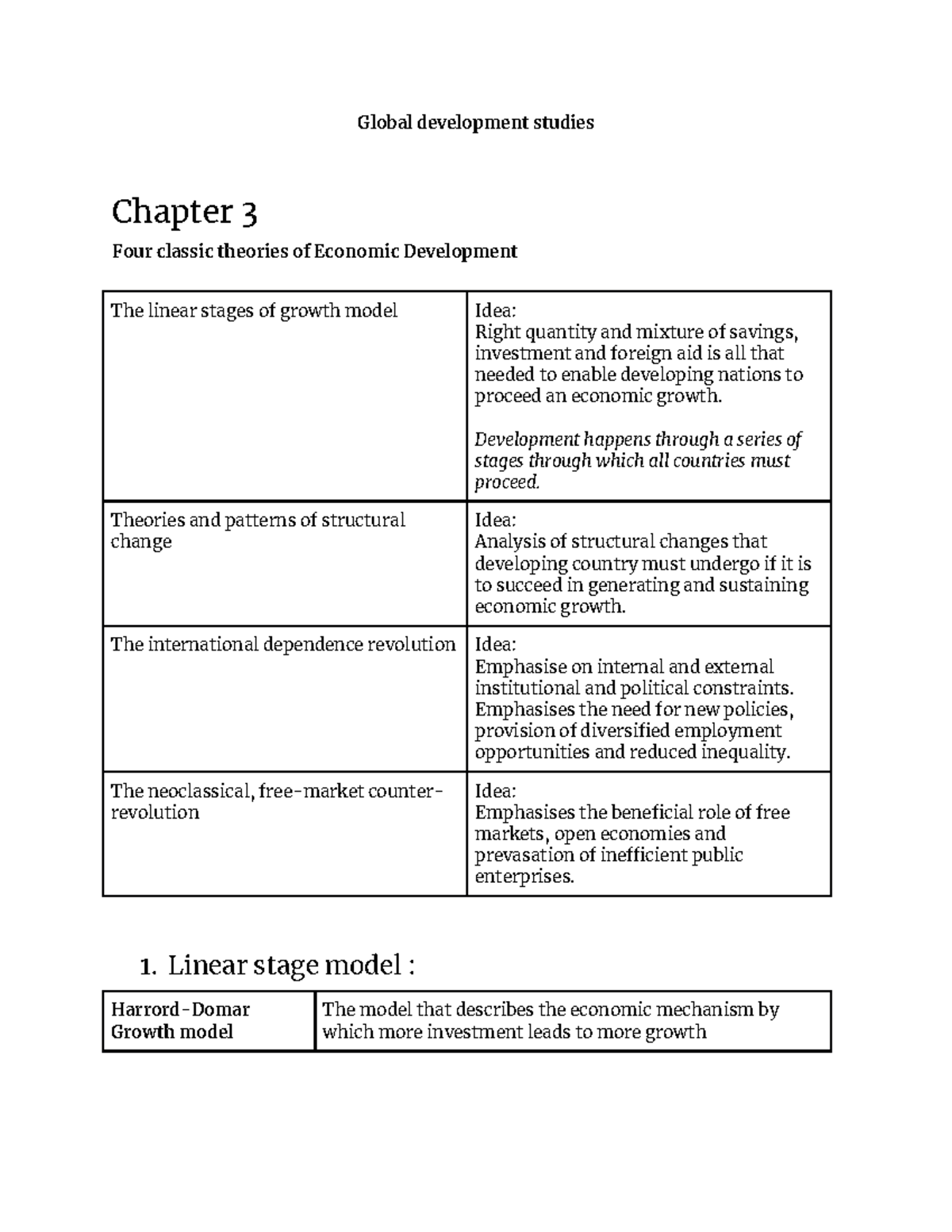 Lecture Notes on Global Development Studies - Key Theories and Insights ...