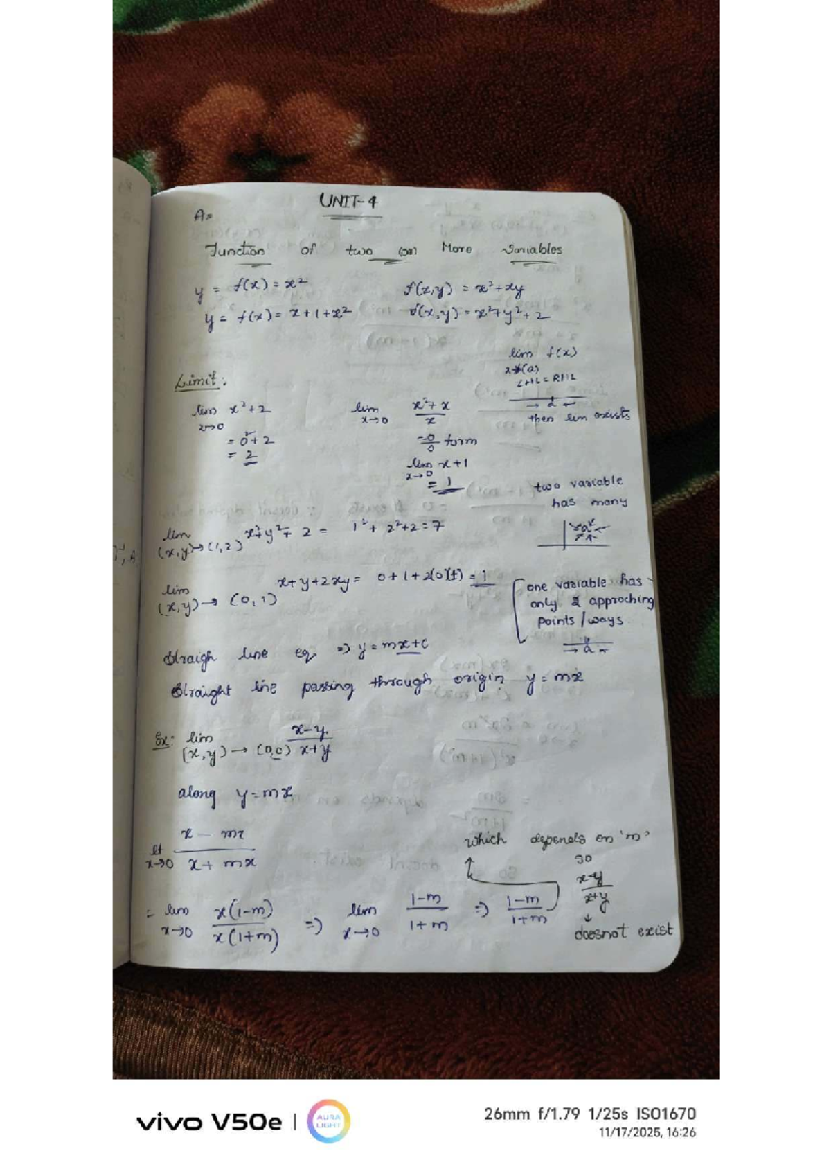 Limits and Continuity in Functions of Two Variables (MATH 202) - Studocu