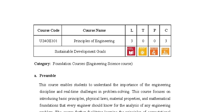 U24GE101 Principles of Engineering: Key Concepts & Course Overview ...