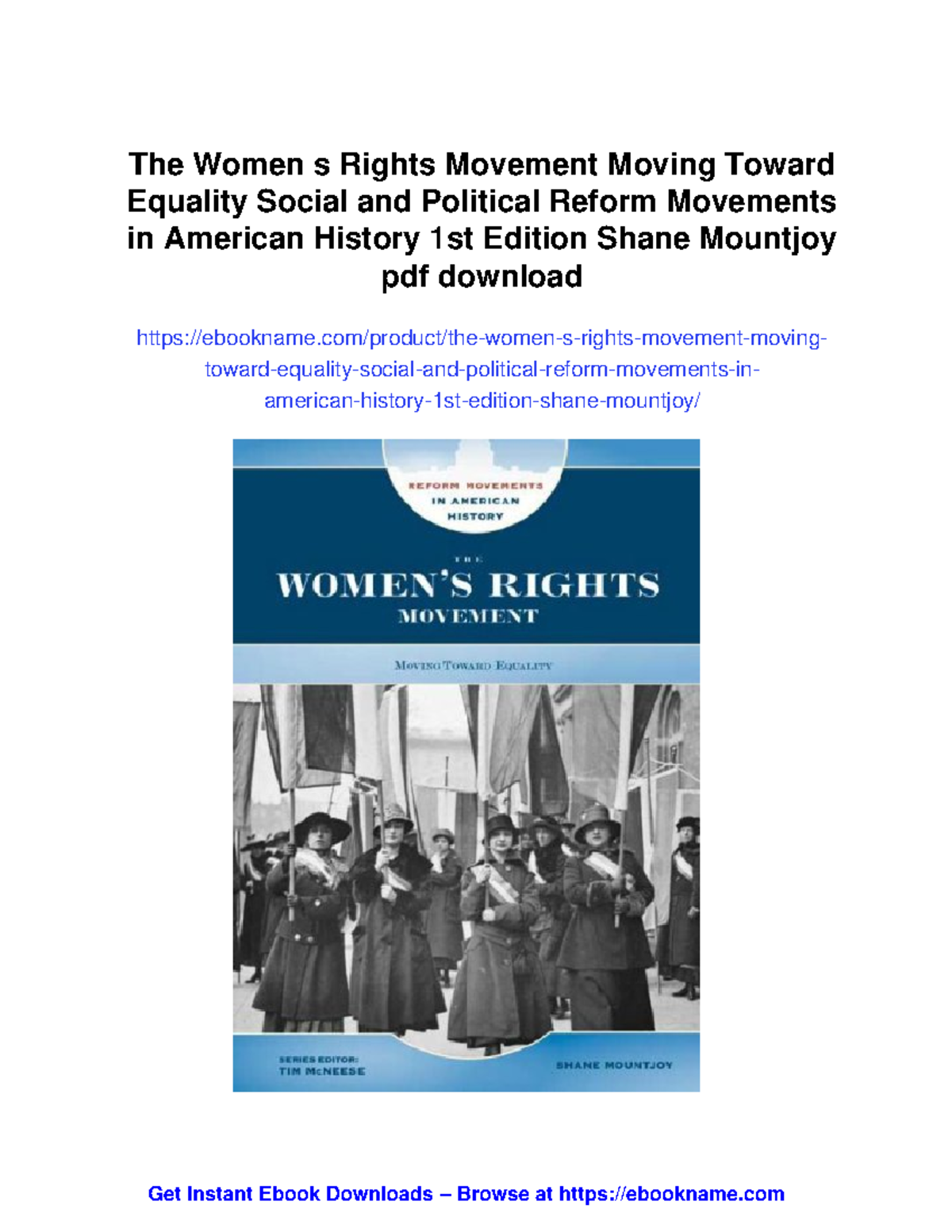 The Women's Rights Movement: A Journey Toward Equality in American ...