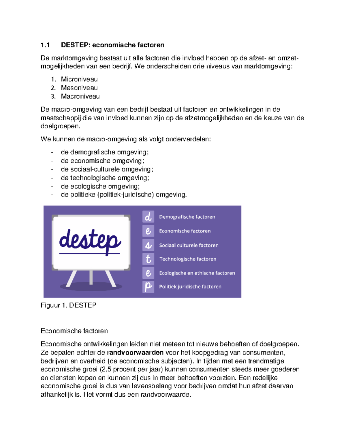 Algemene Economie - Edumundo - 1 DESTEP: economische factoren De ...