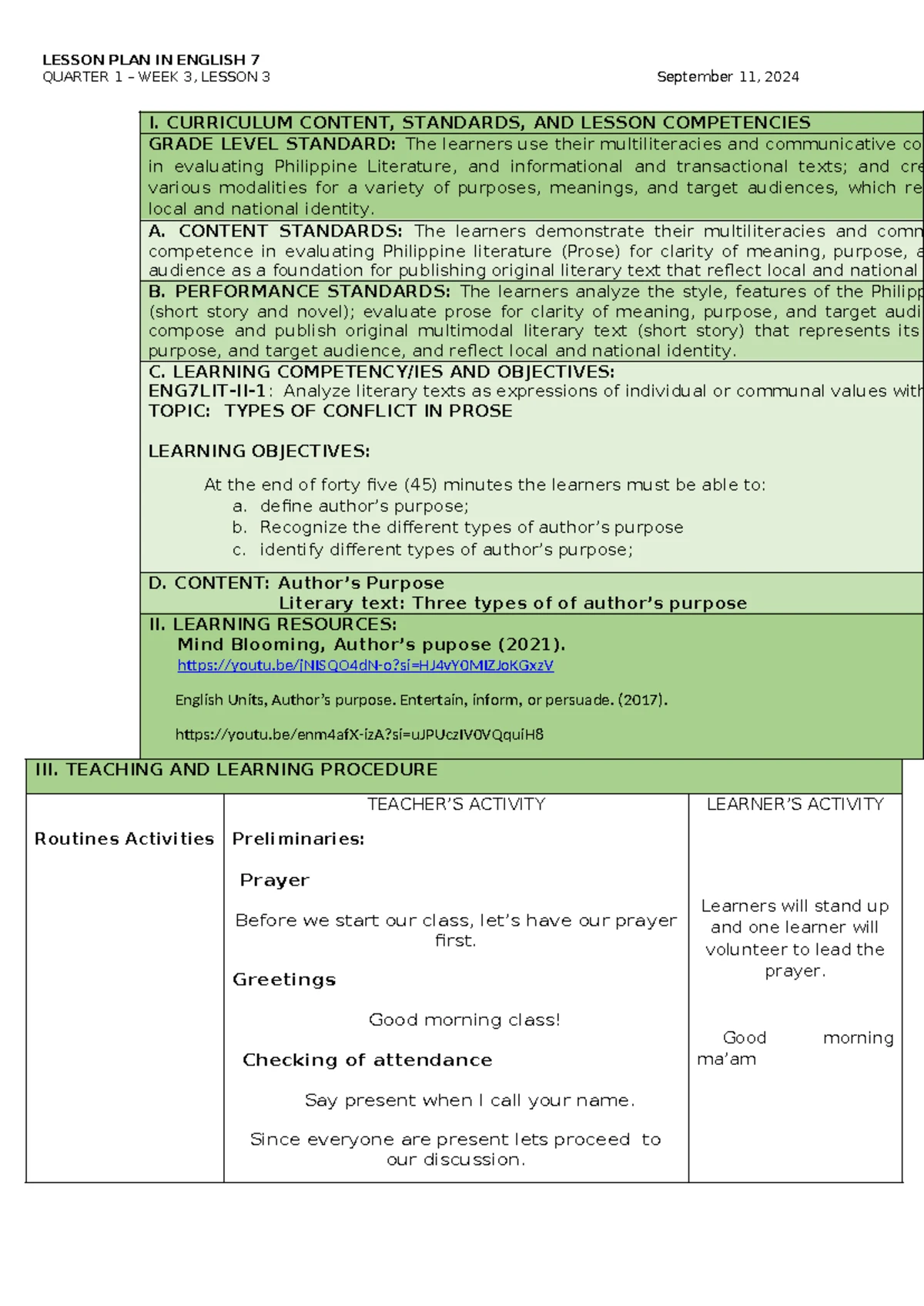 Lesson-Plan-Science-4 Matatag-Curriculum - Republic of the Philippines ...
