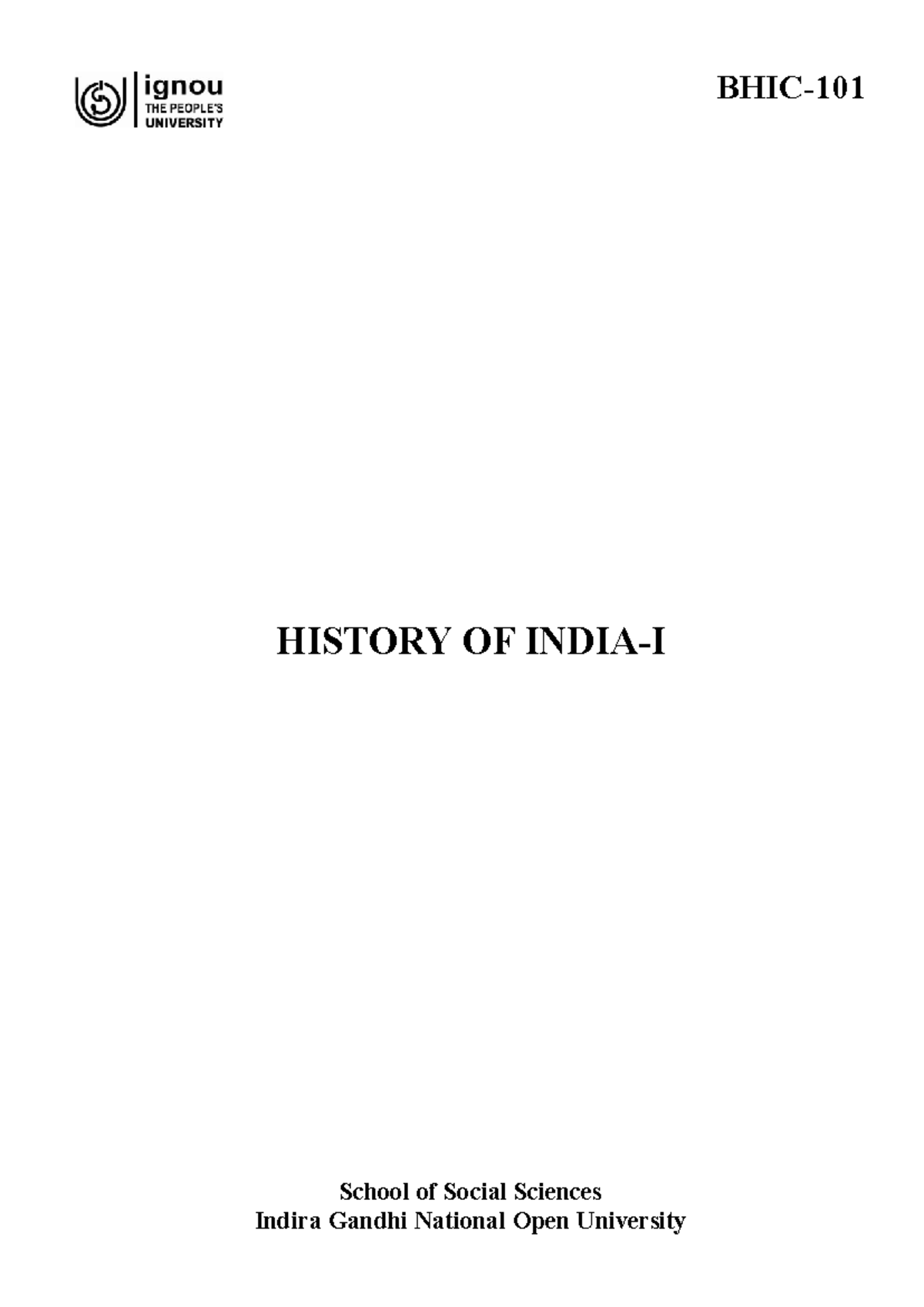 HIST 101: Block 1 - Reconstructing Ancient Indian History - Studocu