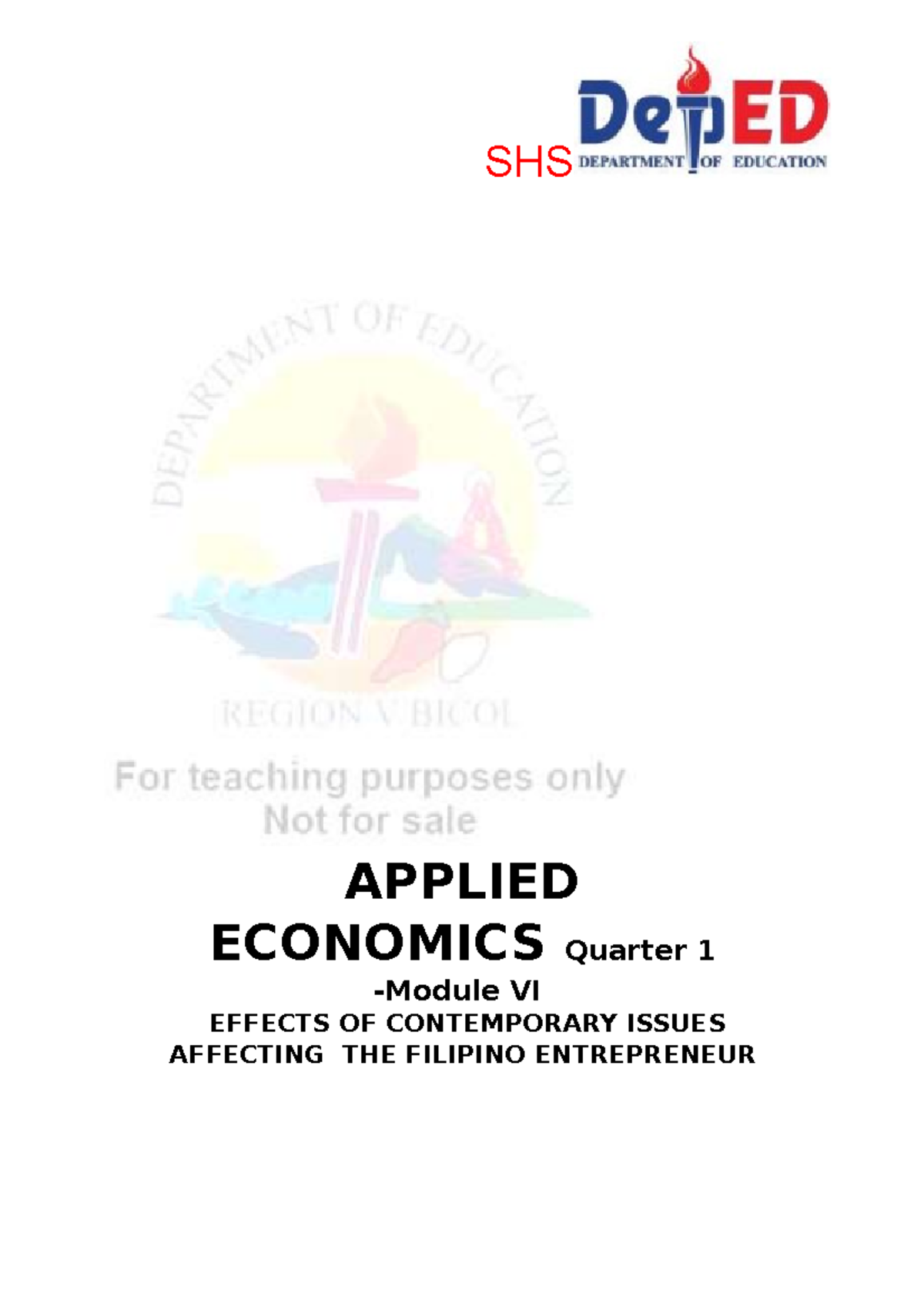 Module-6-Final-Copy Applied-Economics-1-1 - SHS APPLIED ECONOMICS ...