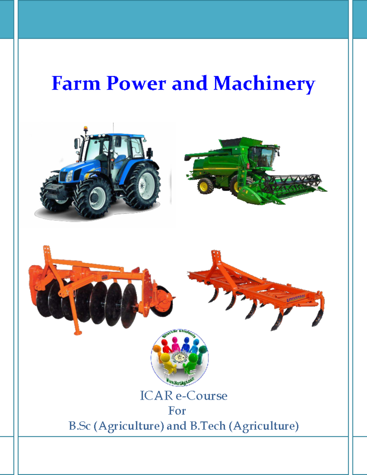 Farm Power and Machinery ICAR: Lecture Notes for B.Sc & B.Tech ...