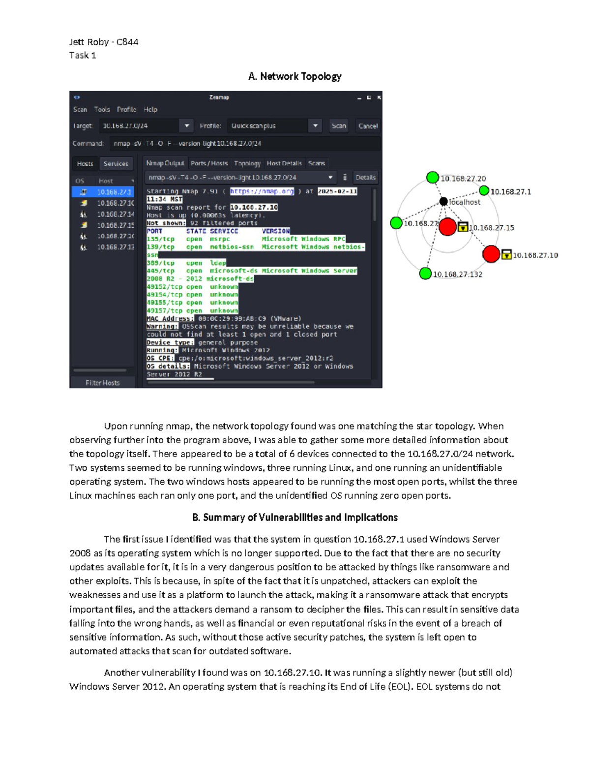 Network Security Analysis Report - Task 1 (CSE 101) - Studocu