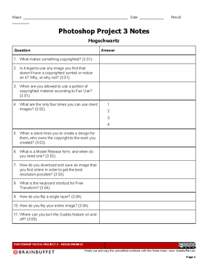 Photoshop CC21 Project 3: Hogschwartz Creature Creation Guide - Studocu