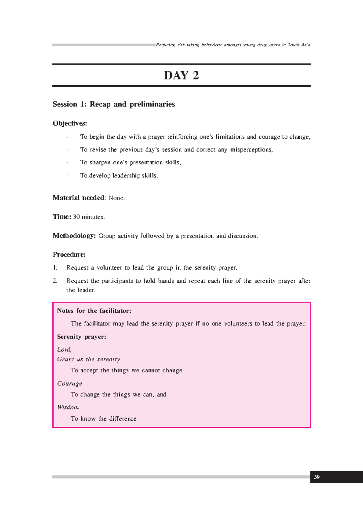 07 Day Two - Training Activities Overview and Objectives - Studocu