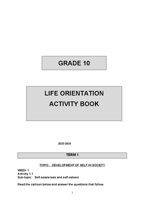 [Solved] How should the cover page of life orientation project term 3 ...
