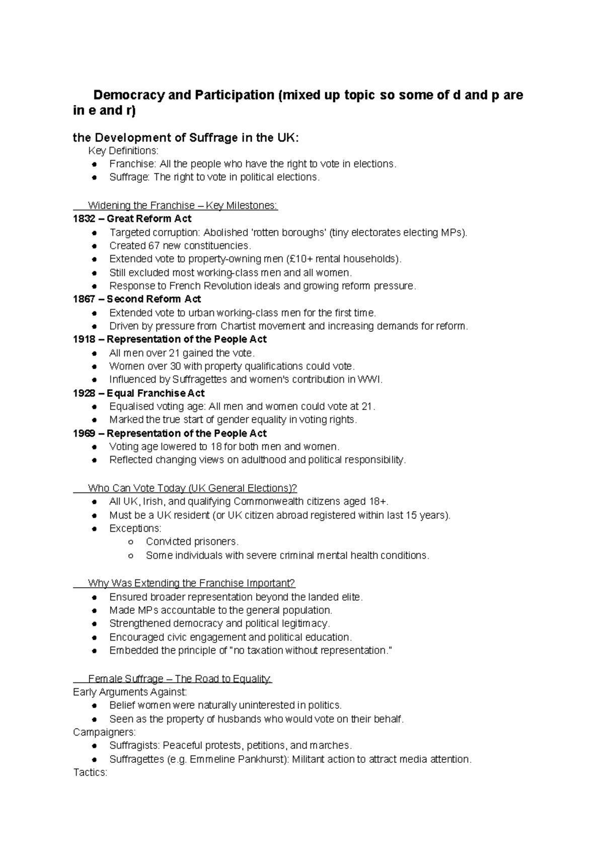 Understanding UK Political Parties and Electoral Systems (POLS 101 ...