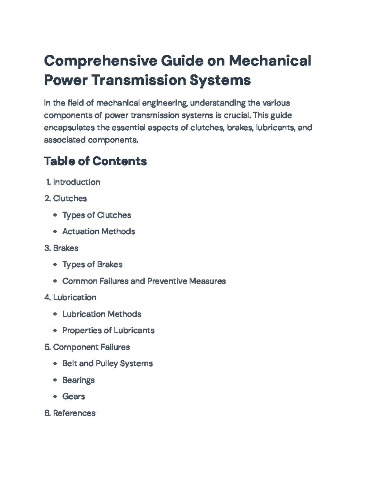 Mechanical Power Transmission Systems: Components and Principles Guide ...