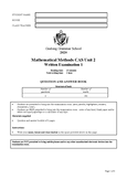 Mathematical Methods- Unit 2 - Grade: 11 - Victorian Certificate of ...