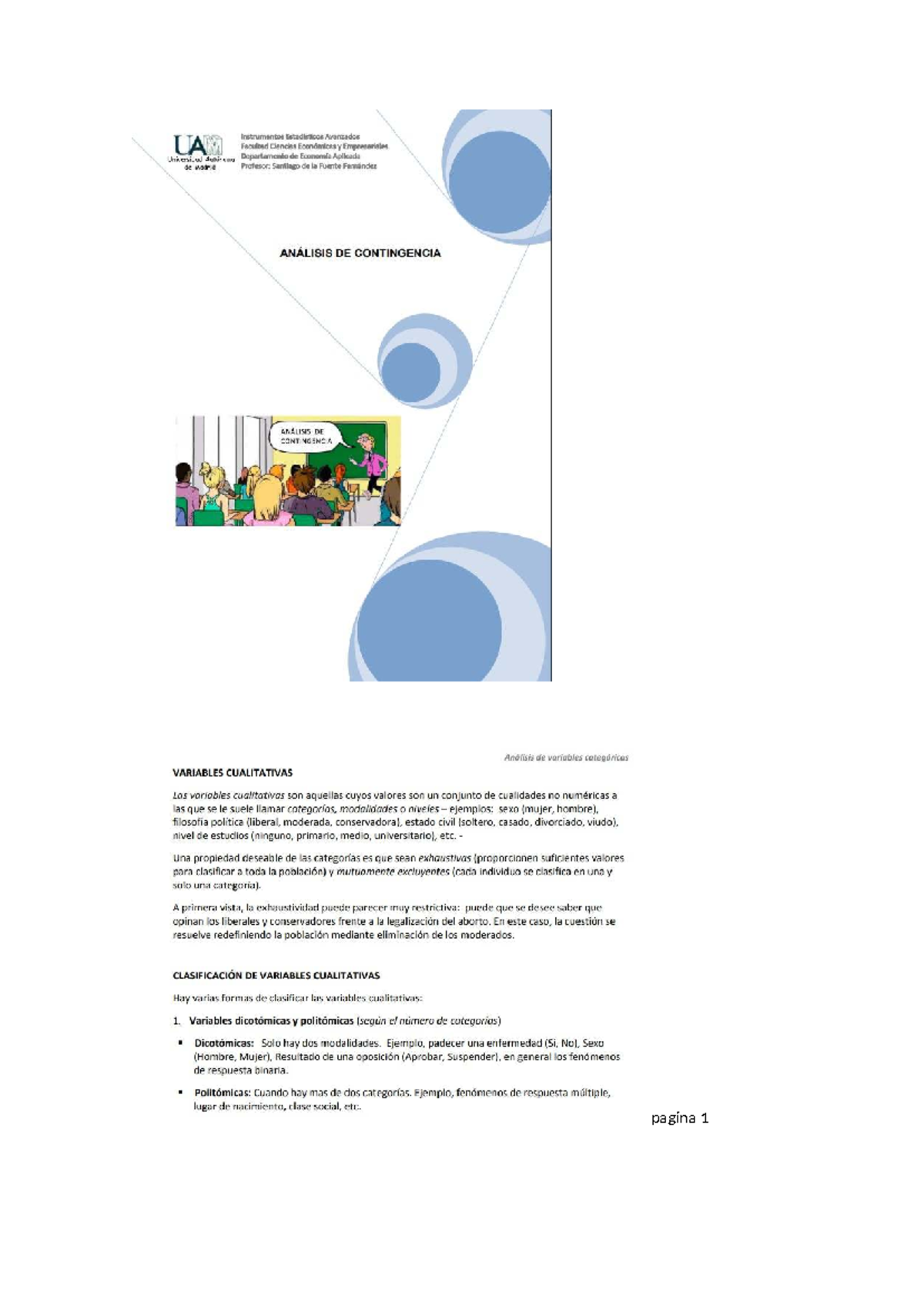 Análisis de Variables Cualitativas y Cuantitativas - UAM - Studocu