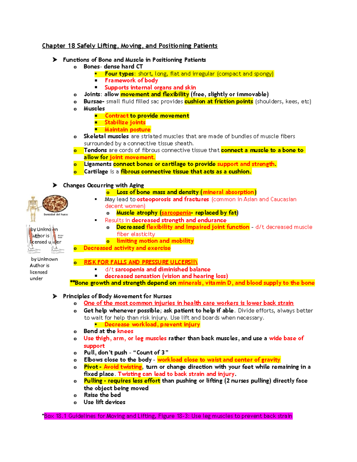 Chapter 18 handout - Lecture and text notes. - Chapter 18 Safely ...