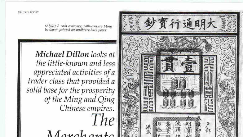 The Merchants of Huizhou: Commerce and Confucianism in Ming China - Studocu