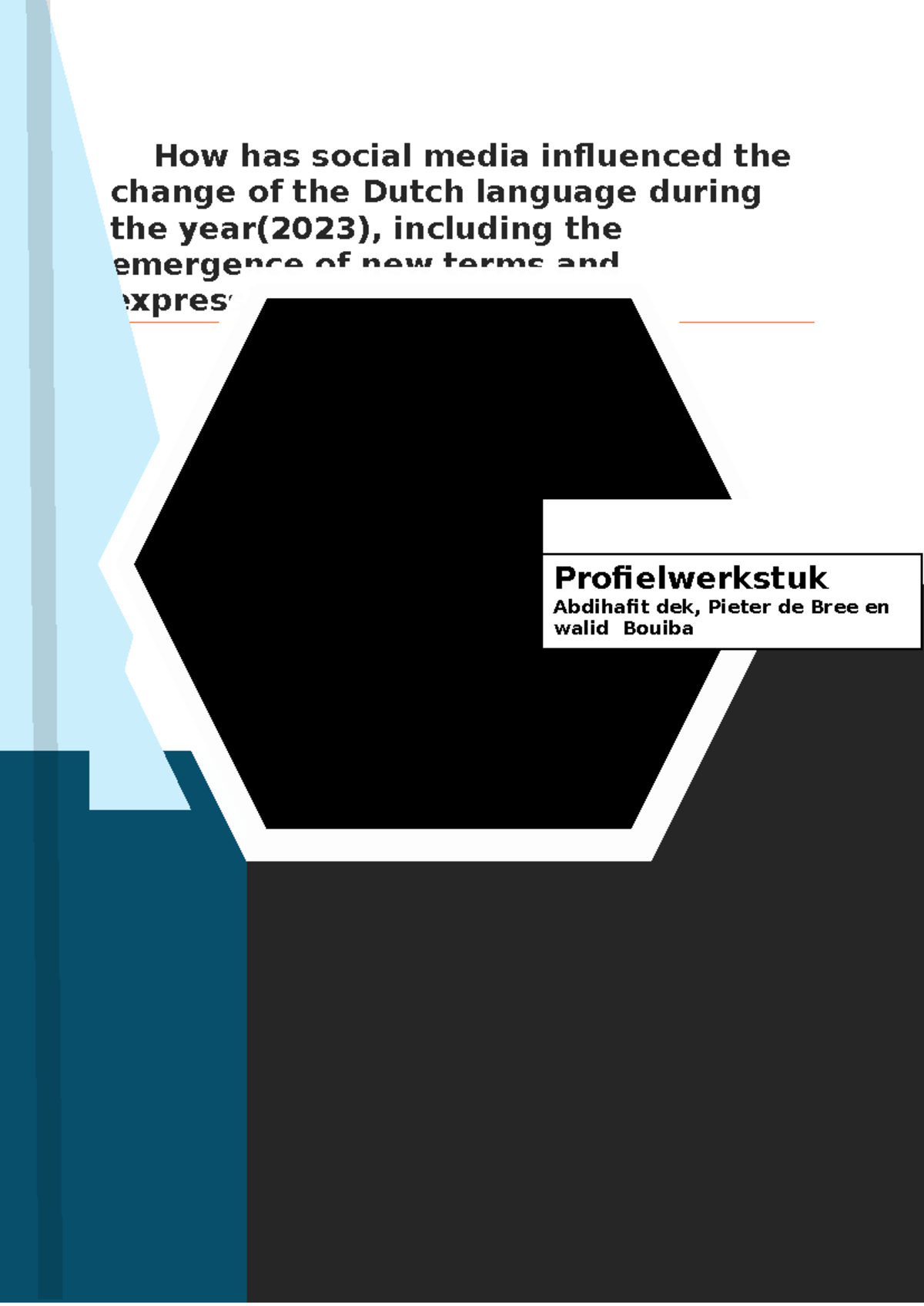 PWS 2024: Social Media's Impact on Dutch Language Evolution - Studeersnel