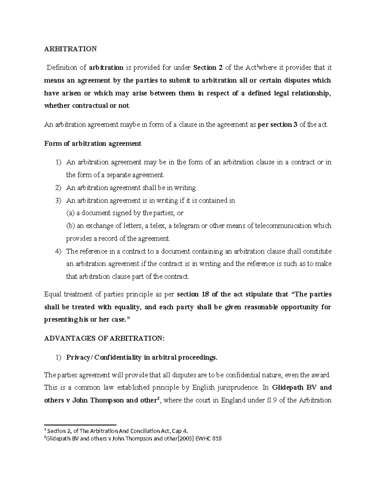 ADR. Group C - bvh - ARBITRATION Definition of arbitration is provided ...