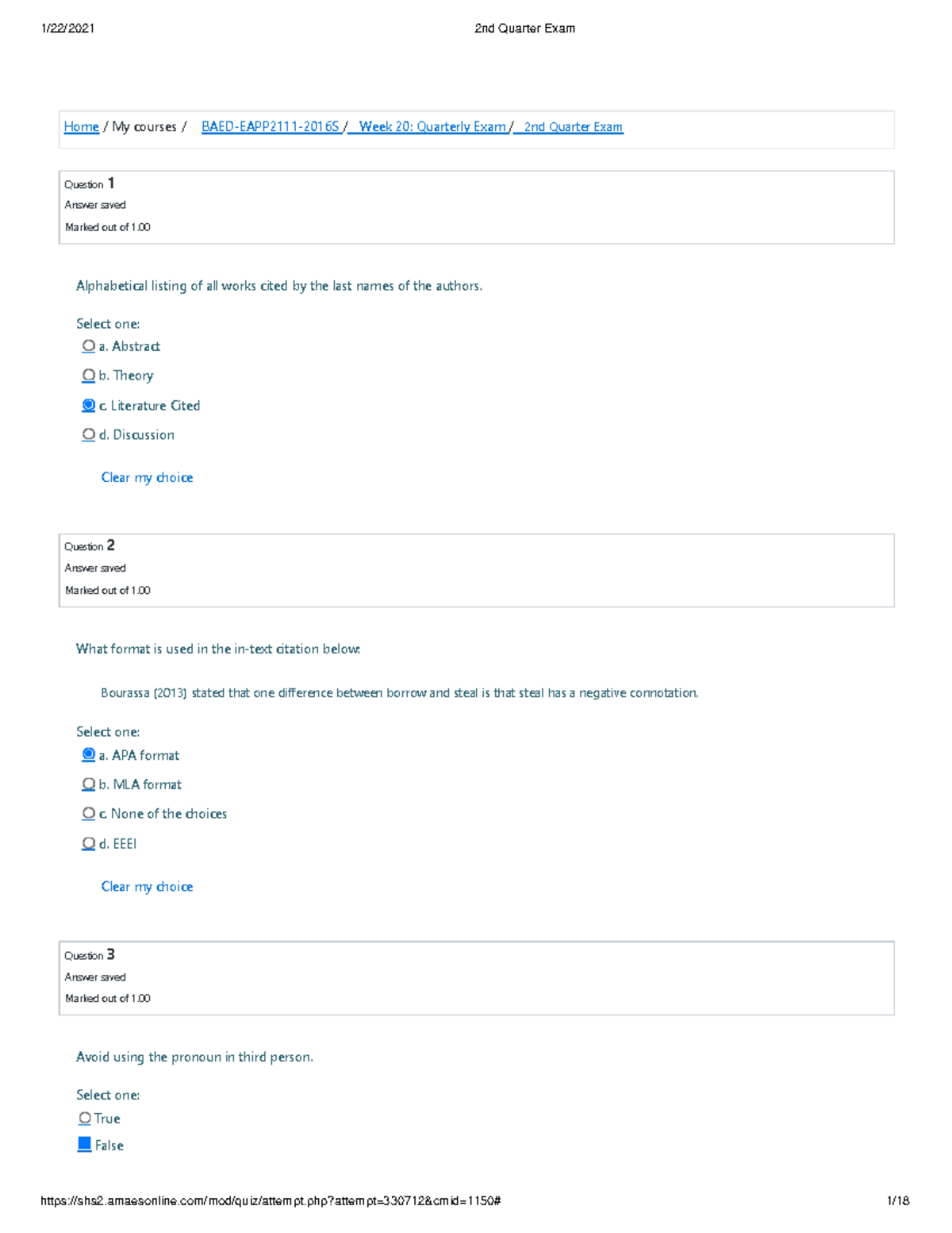 EAPP 2111 2nd Quarter Exam Review Questions and Answers - Studocu