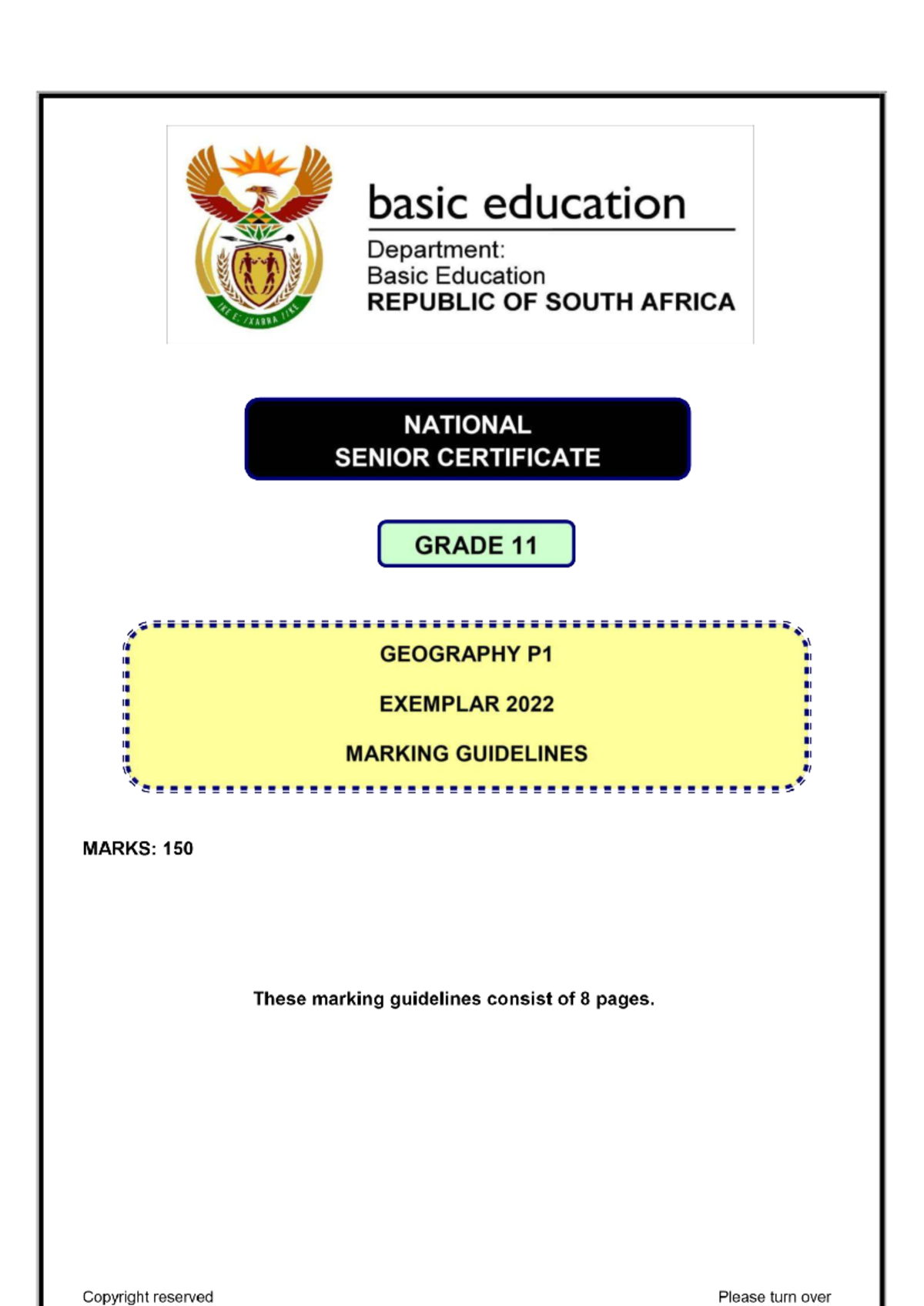 Geography P1 Gr 11 Exemplar Marking Guidelines: Atmosphere ...