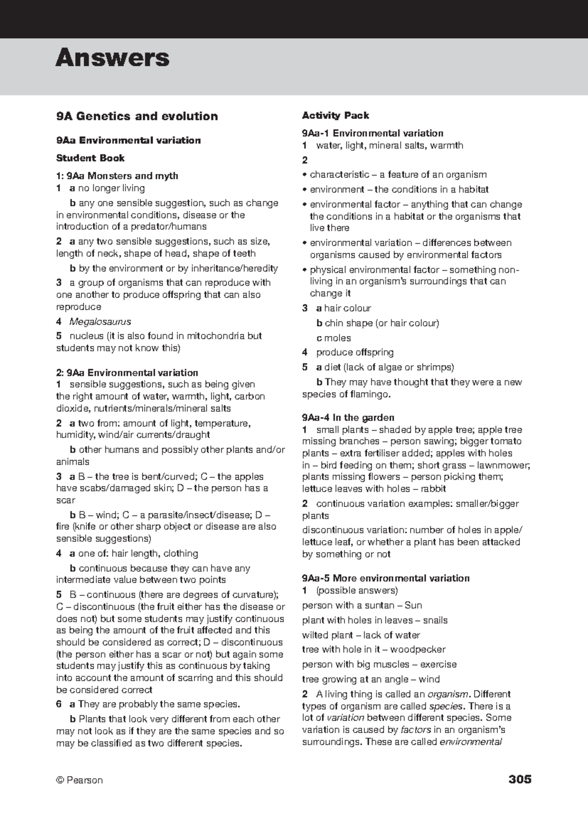 Exploring Science Working Scientifically Textbook Answers 9 Answers