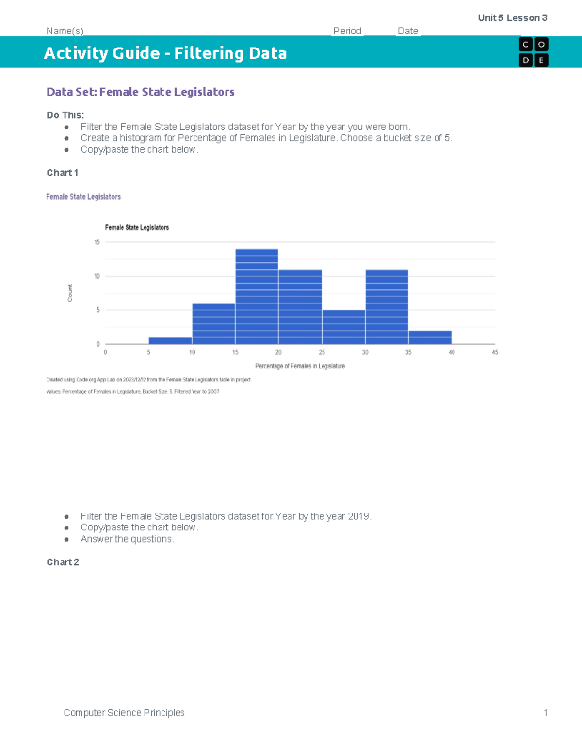 Copy of Activity Guide - Filtering Data - Unit 5 Lesson 3 - Unit 5 ... Copy of Activity Guide - Filtering Data - Unit 5 Lesson 3 - Unit 5 ...