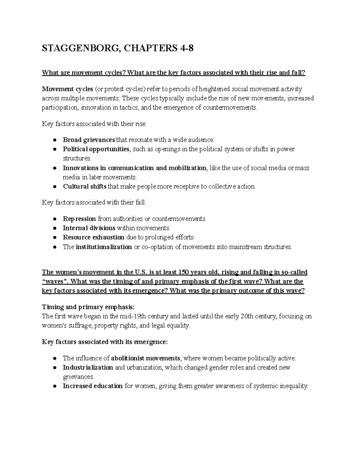 SOC 343 Final Study Guide: Social Movements, Theories & Key Insights ...