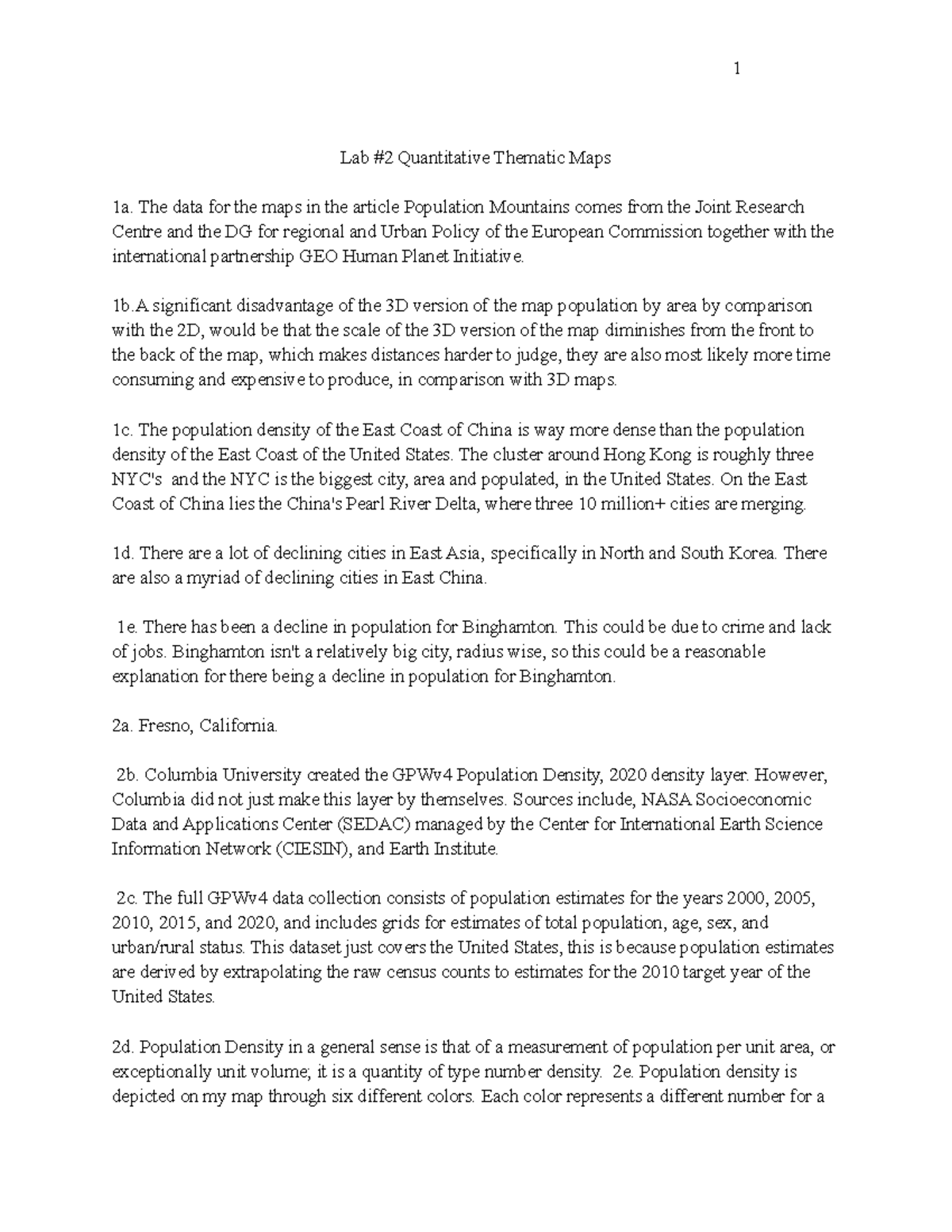 Lab #2 Quantitative Thematic Maps- Saul Padilla - 1 Lab #2 Quantitative ...