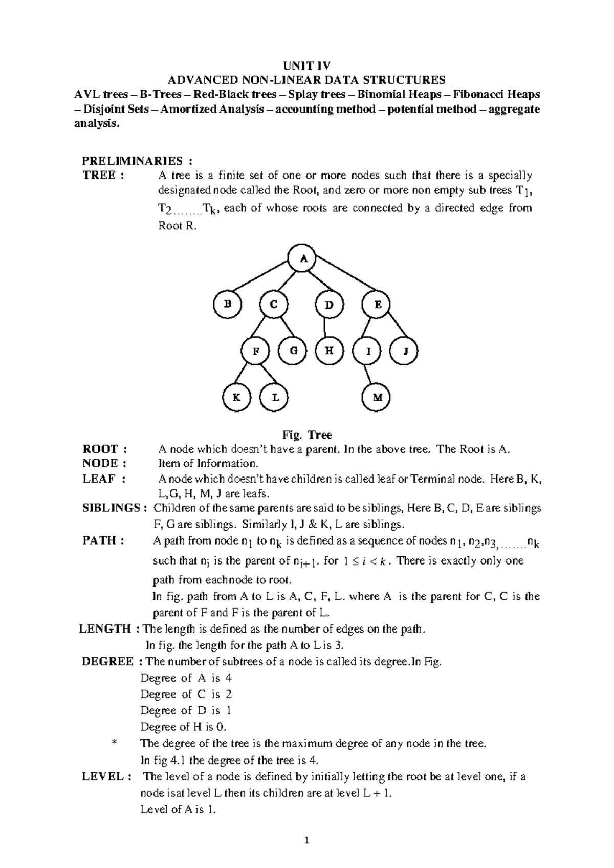 ADVANCED NON-LINEAR DATA STRUCTURES: AVL & B-Trees Overview - Studocu