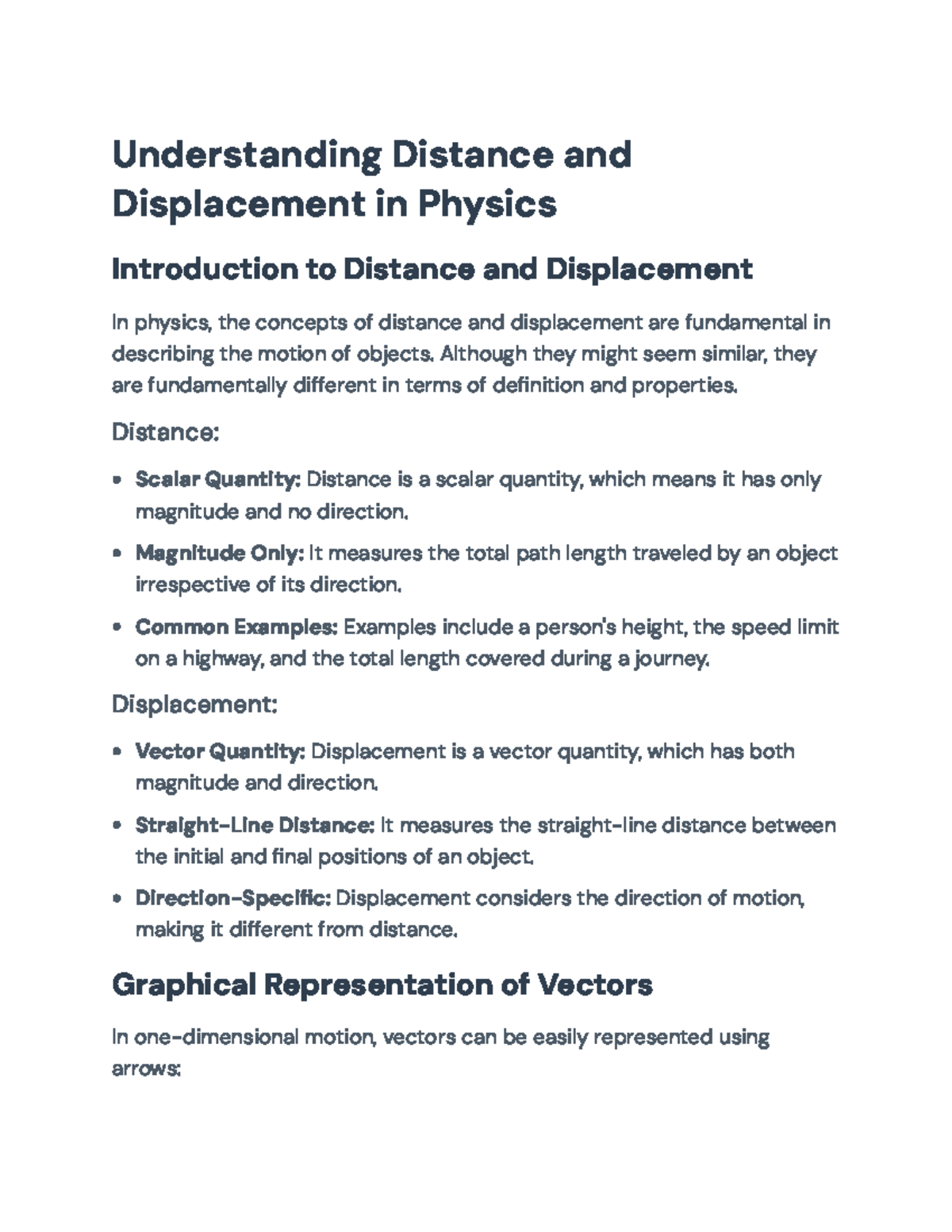 Understanding Distance and Displacement in Physics Concepts ...