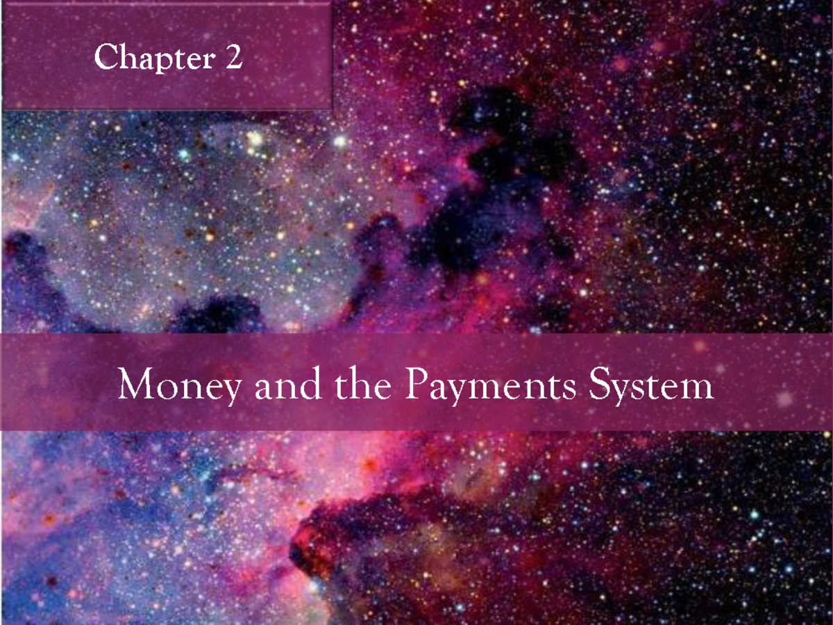 Economics 101: Chapter 2 - Money and Payments System Insights - Studocu