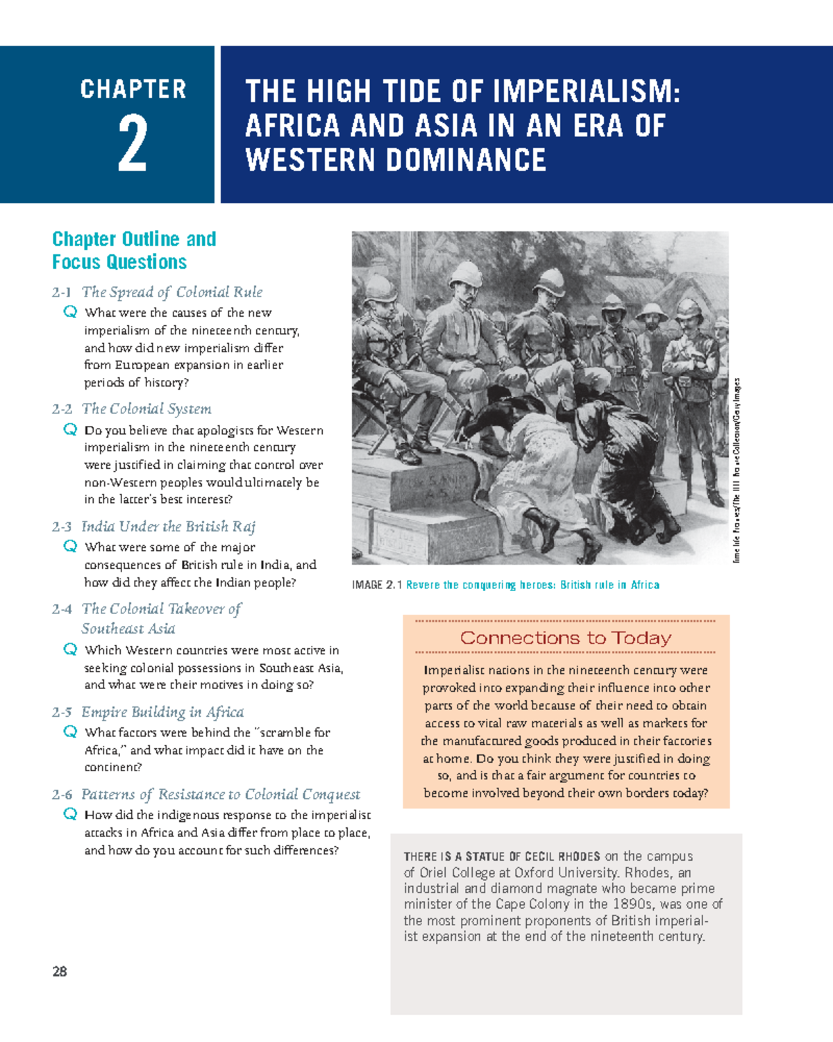 CHAPTER 2: The High Tide of Imperialism in Africa and Asia - Key ...