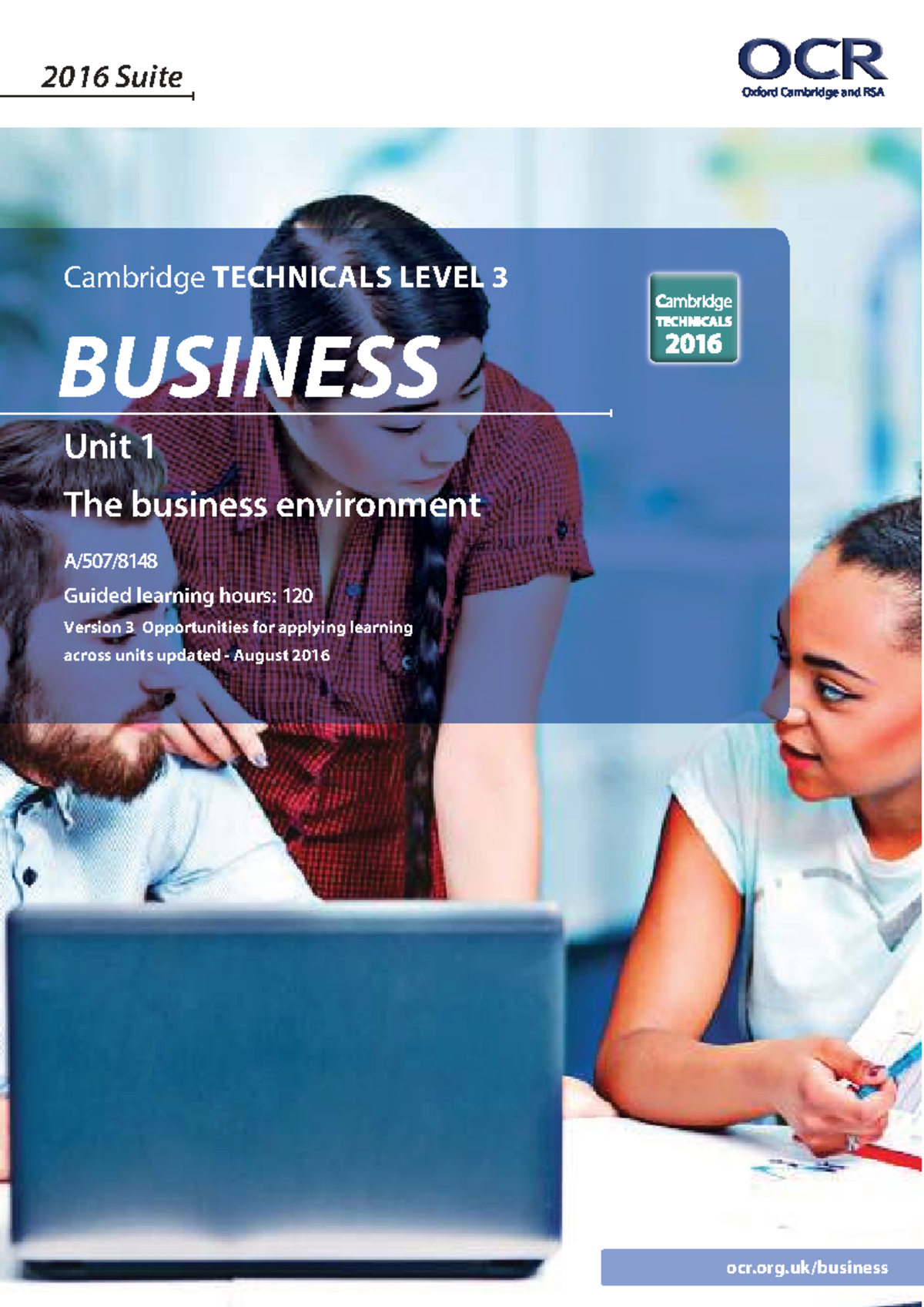 OCR Level 3 Business Unit 1: Understanding the Business Environment ...