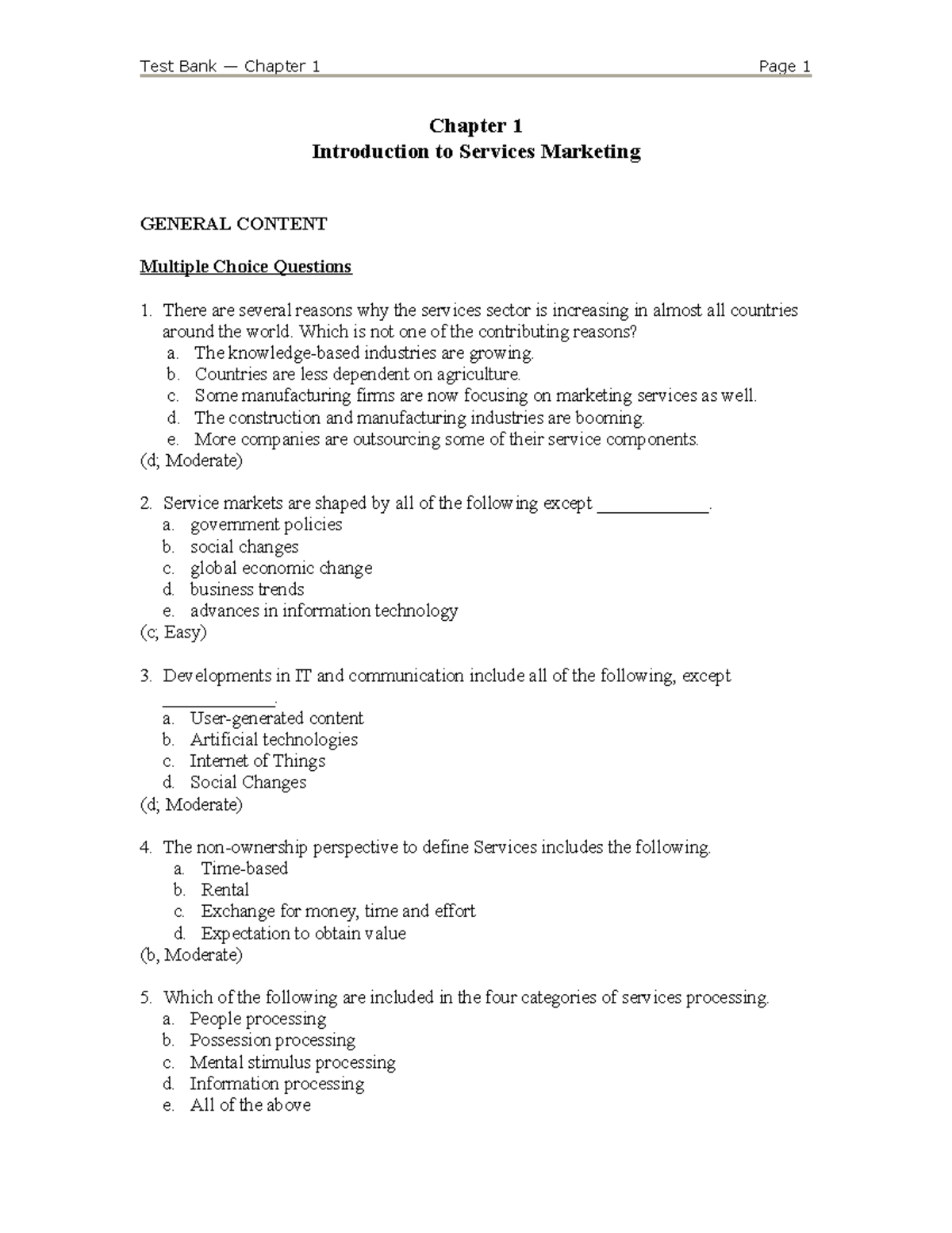 ESM2 TB Ch01 - Practice Questions with answers - Chapter 1 Introduction ...