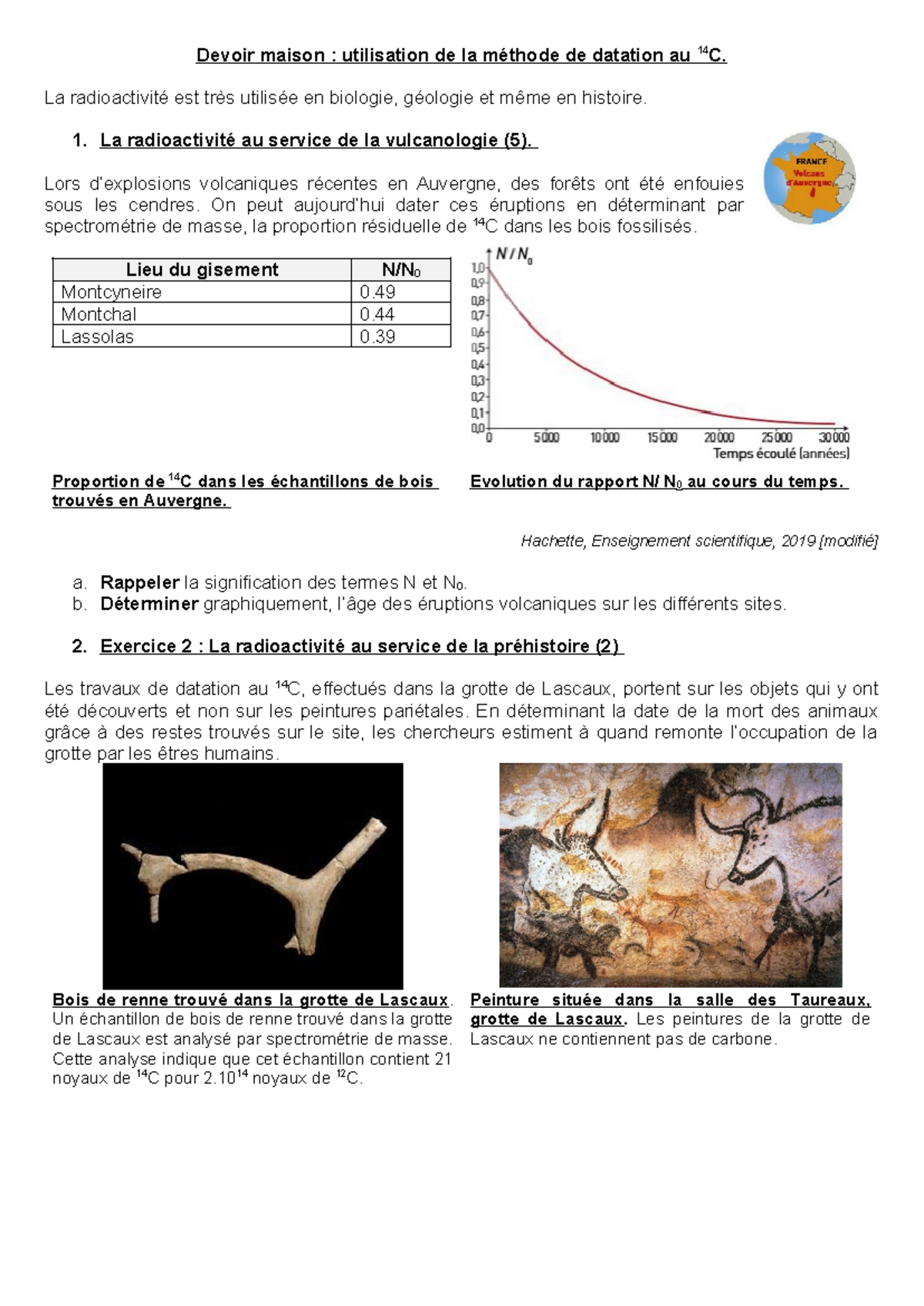 DM Utilisation de la Datation au Carbone 14 en Biologie et Histoire ...