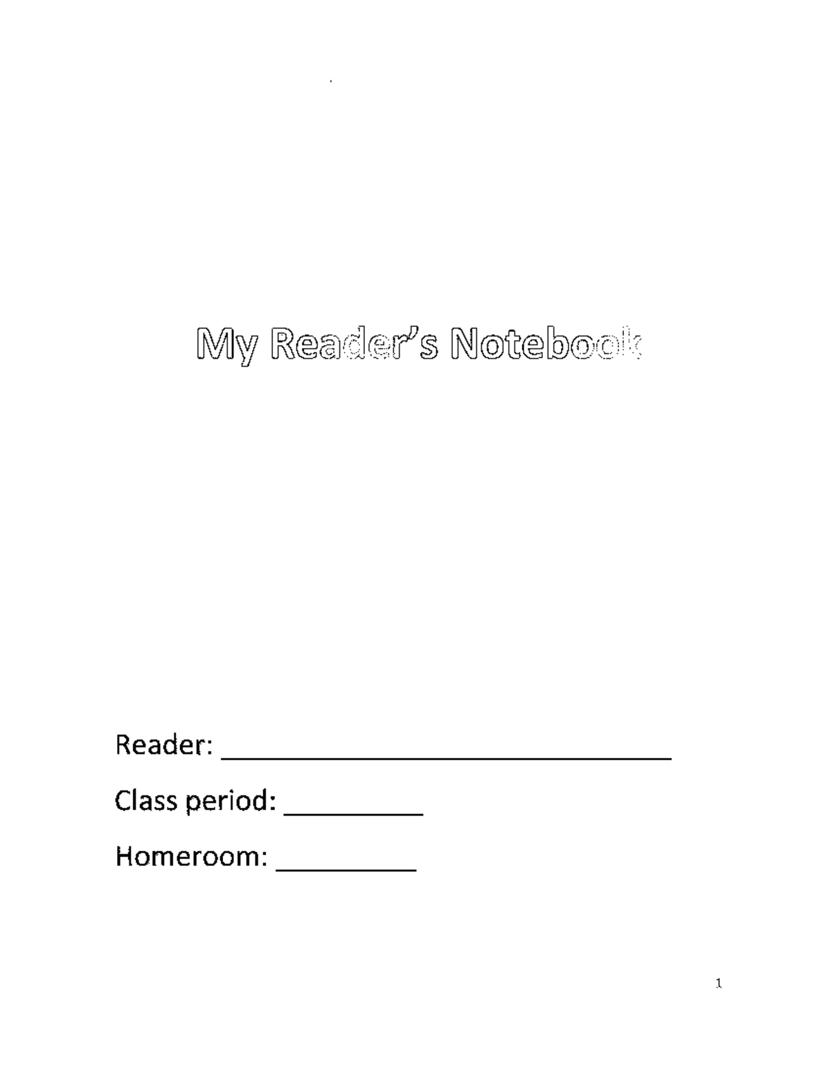 Reading Journal: Genre Requirements & Visualizations (K LIC Z2LLC2 ...