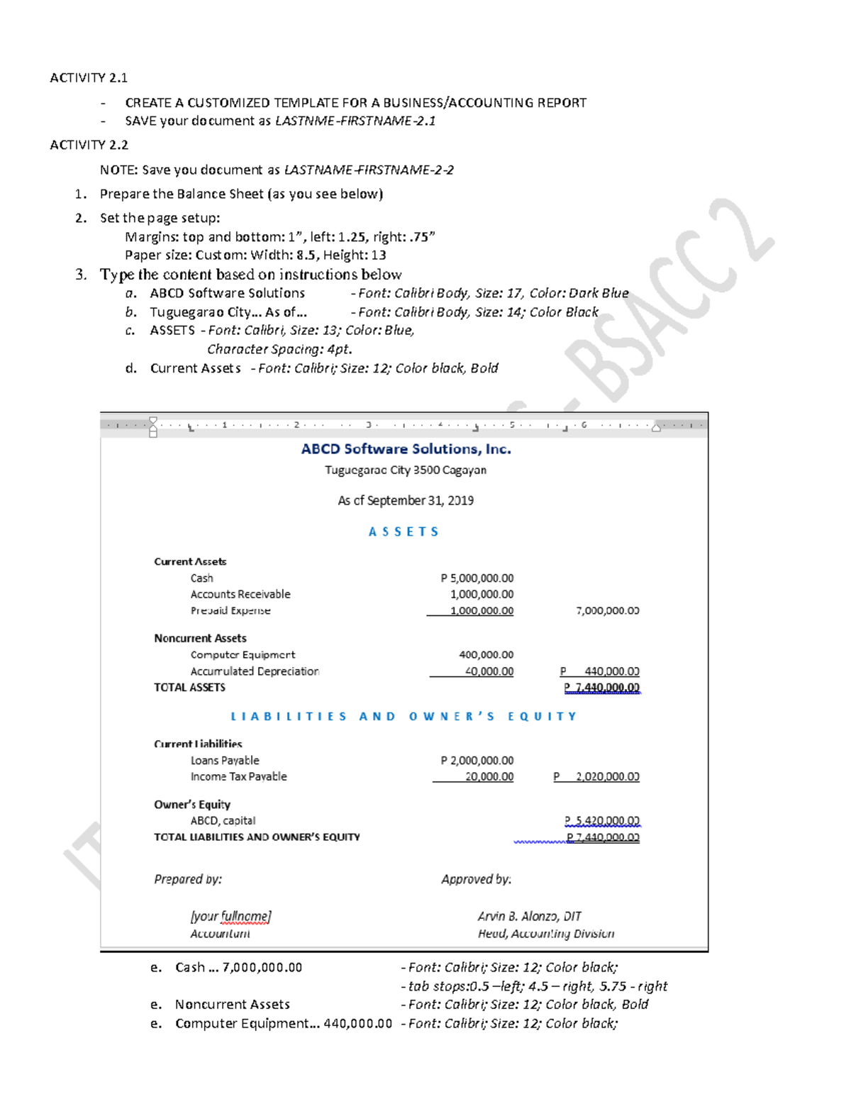Activity 2 - INTERMEDIATE ACCTG 2(2) - ACTIVITY 2. - CREATE A ...