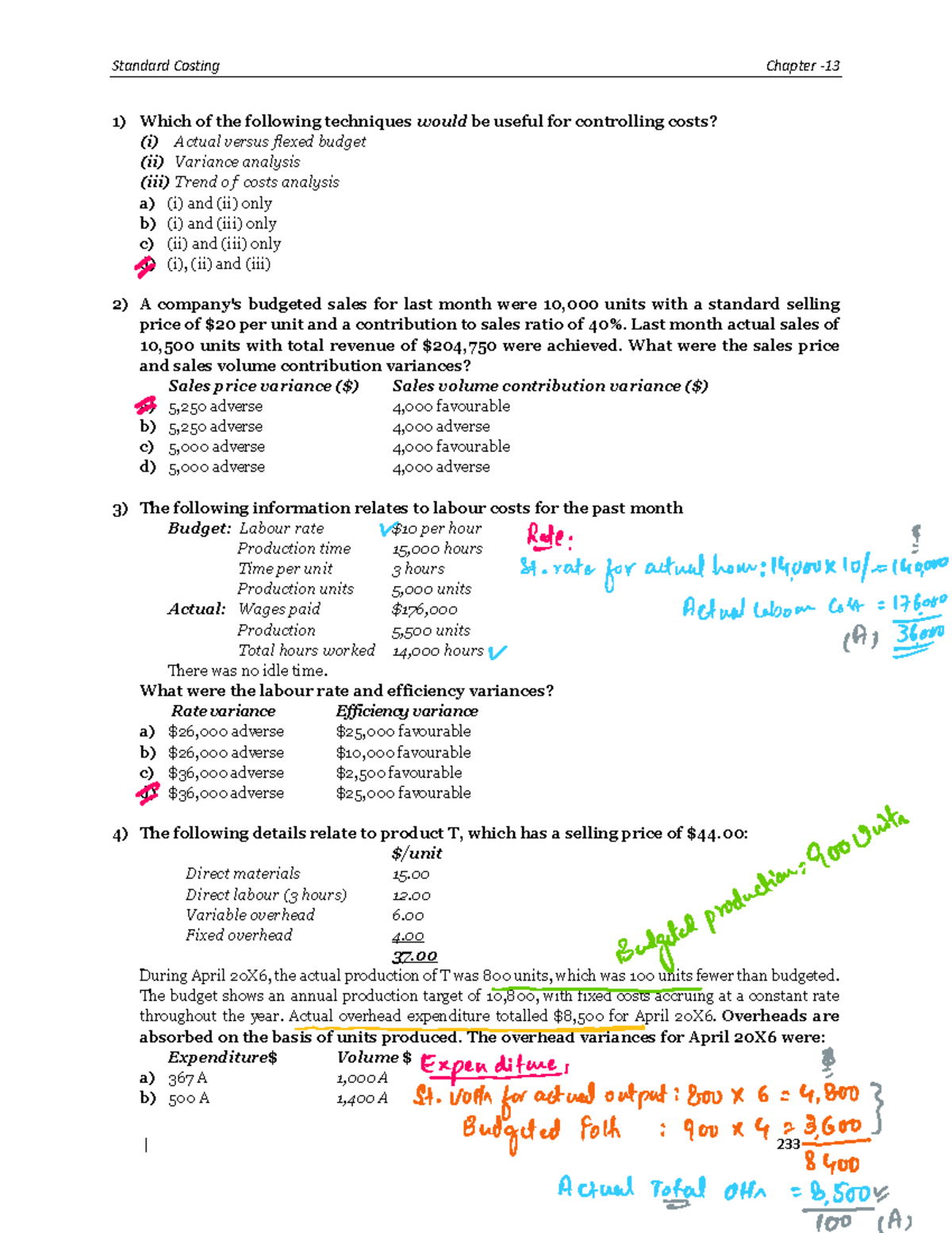 Standard Costing Chapter 1: Techniques for Cost Control and Variance ...