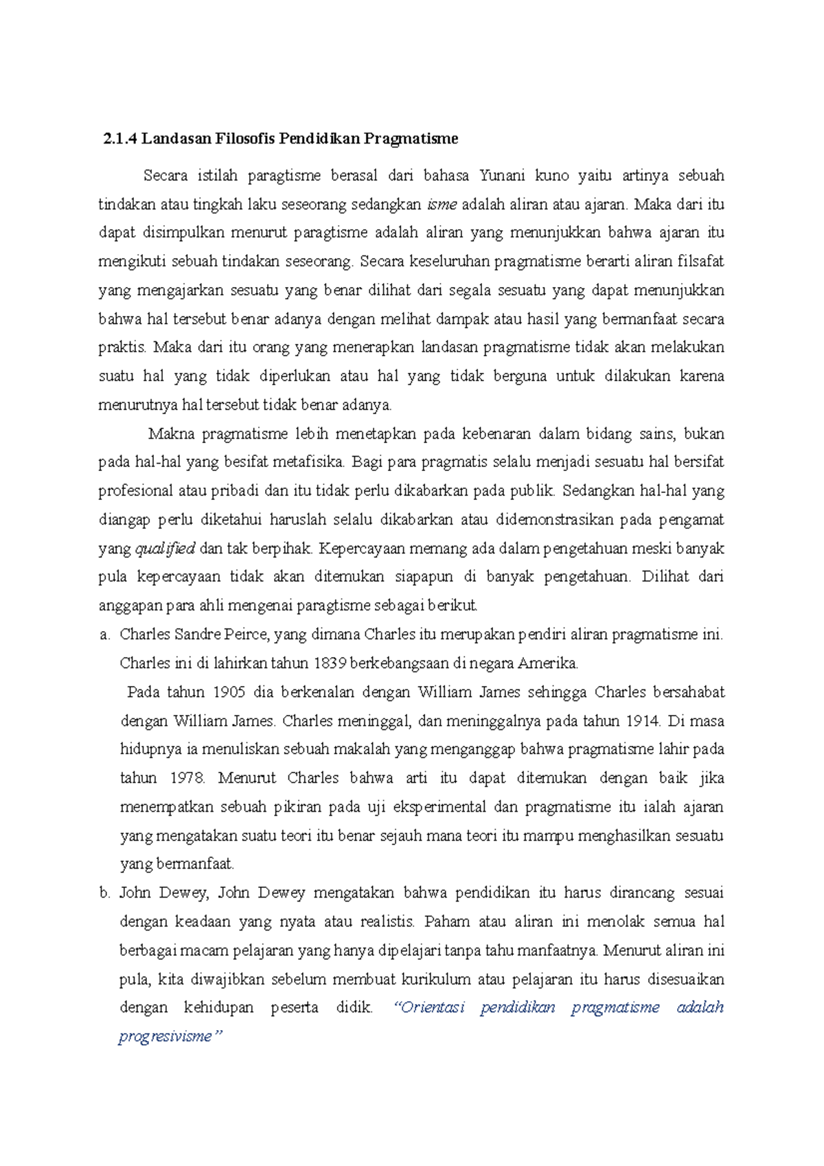 Landasan Filosofis Pendidikan Pragmatisme: Konsep dan Implementasi ...