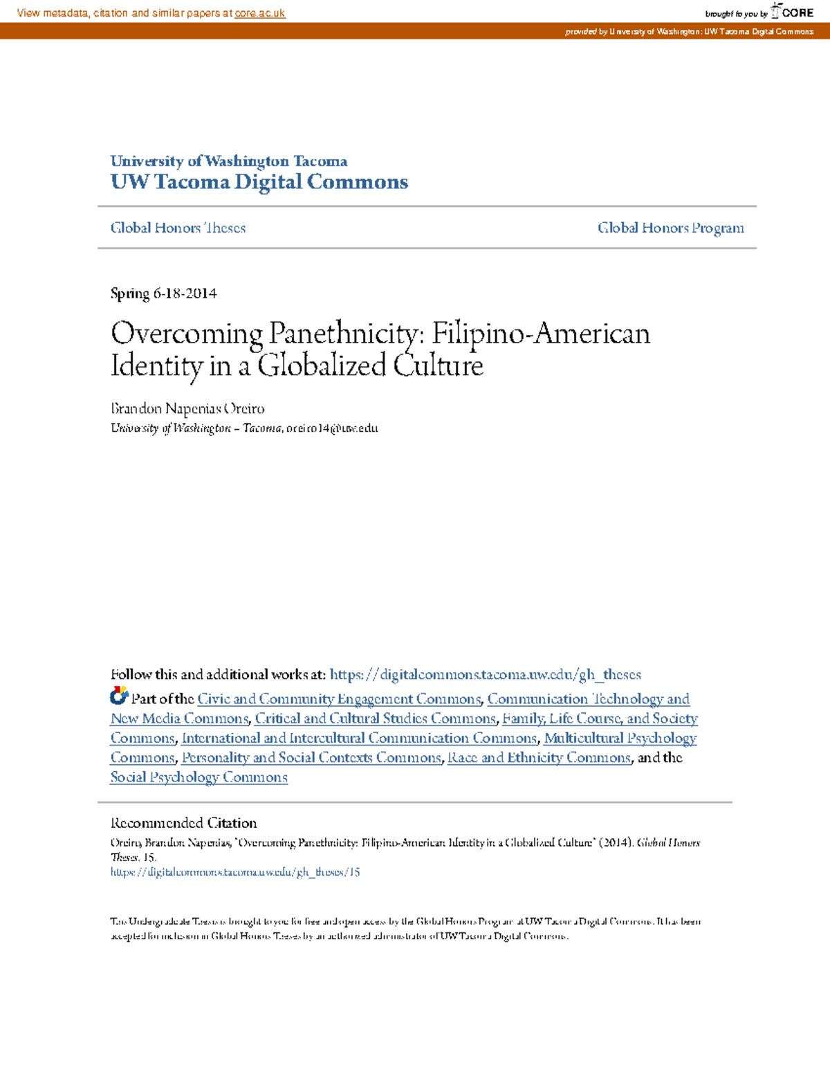 Overcoming Panethnicity: Identity in a Globalized Culture (GH 2014 ...