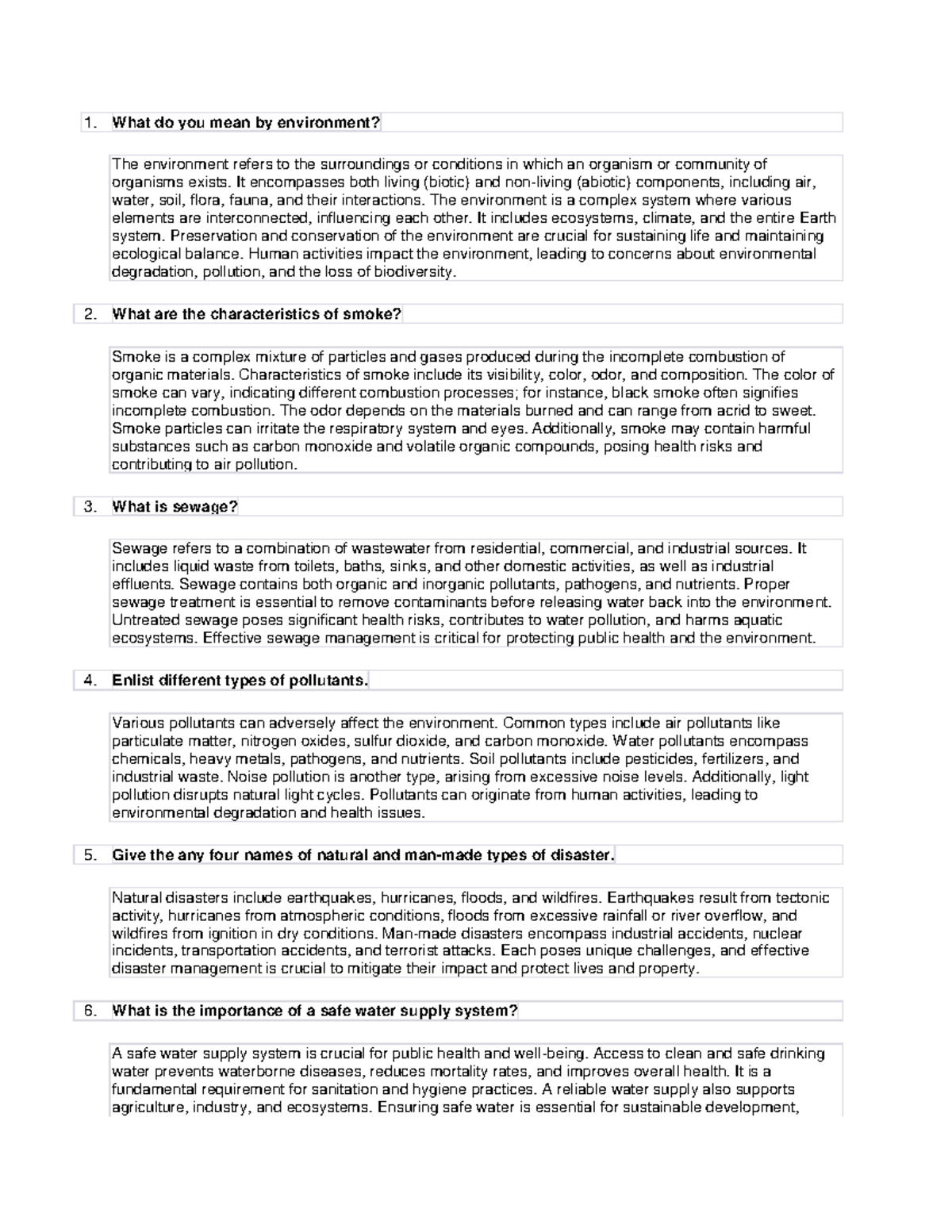 EEDM Previous Years Question Papers and Answers on Environmental Issues ...
