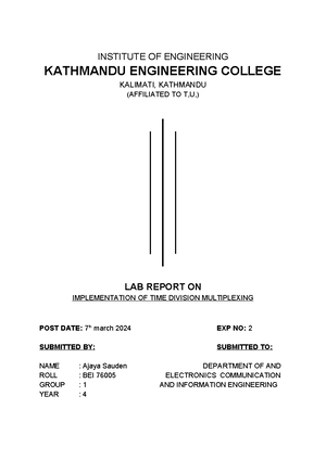 Lab1 13 - lab - INSTITUTE OF ENGINEERING KATHMANDU ENGINEERING COLLEGE ...