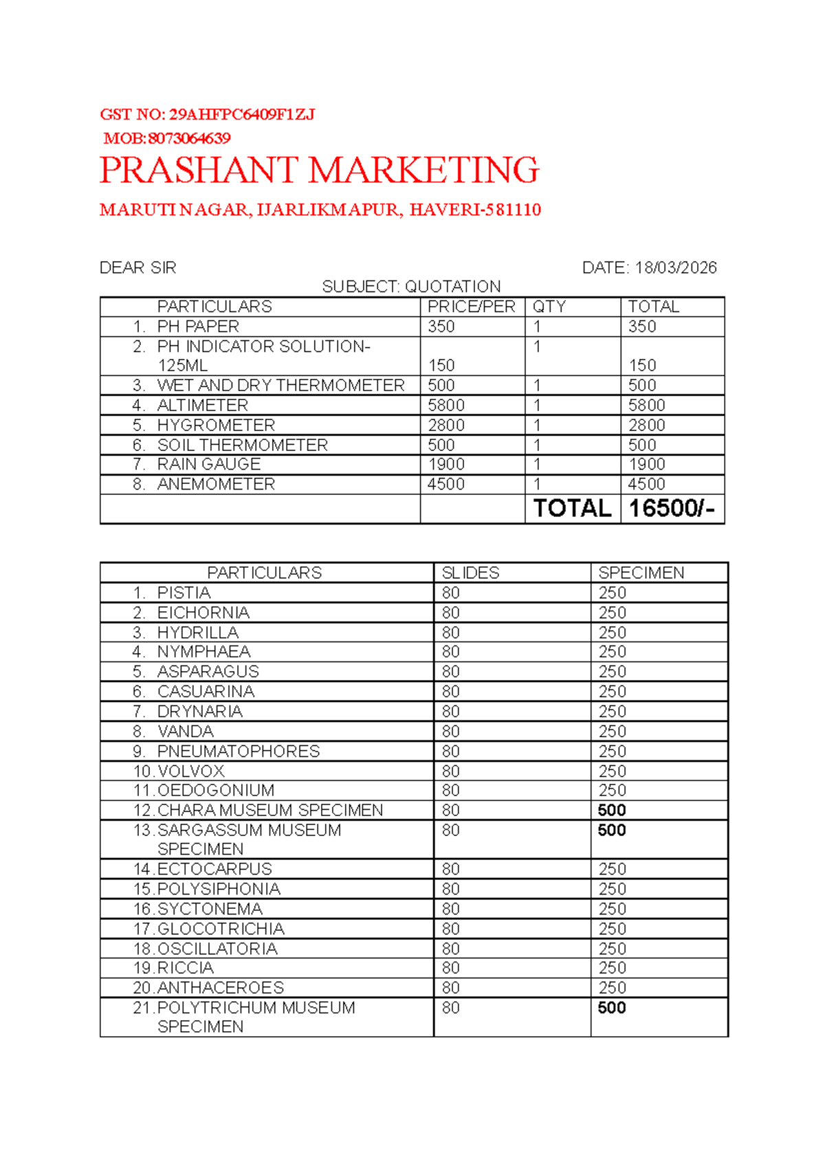 Botany Lab Quotation - MAR 18 - CCCS - Studocu