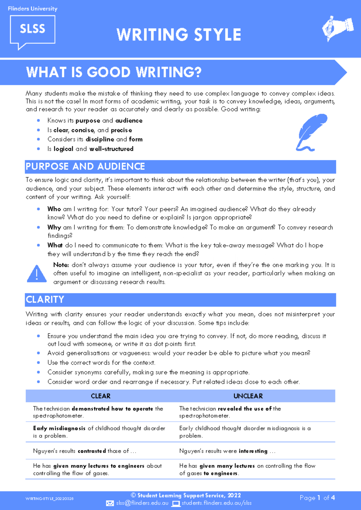 WRITING STYLE: ESSENTIALS OF GOOD ACADEMIC WRITING - Studocu