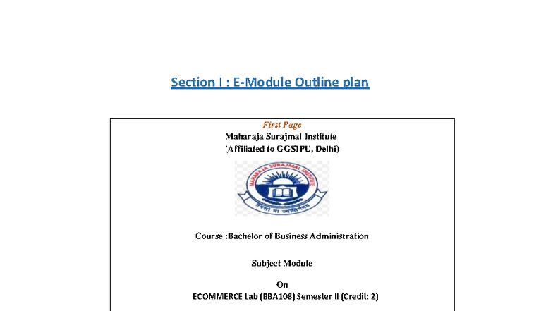 BBA108 E-Commerce Lab: HTML Web Page Design Guidelines - Studocu